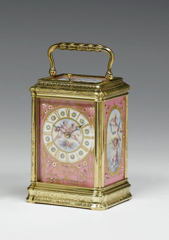 Bonhams : A late 19th century French engraved gorge cased carriage ...