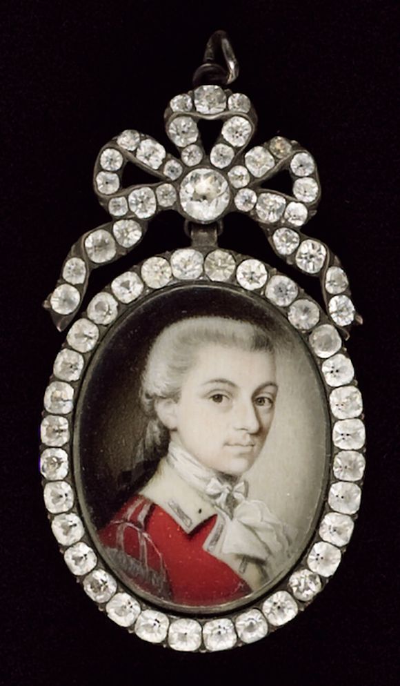 Bonhams : Irish School, An Officer, wearing red coat with light buff ...