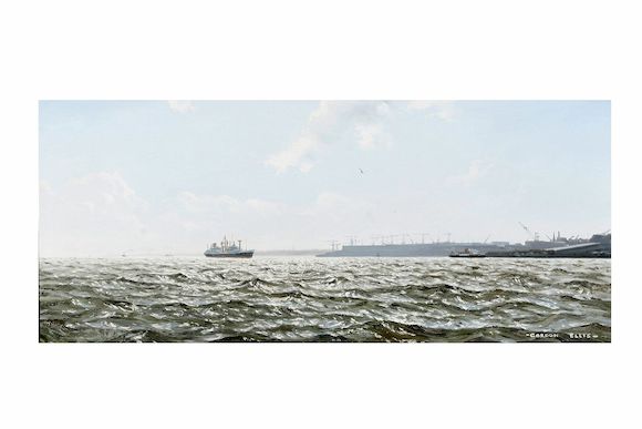 Bonhams : Gordon Ellis (1920 - 1978) 'Mid-day sunshine off Birkenhead ...