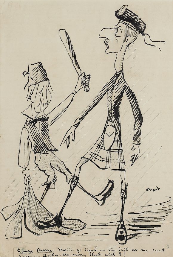 Bonhams : ARCHER, WILLIAM (1856-1924, theatre critic) AND MOORE, GEORGE ...