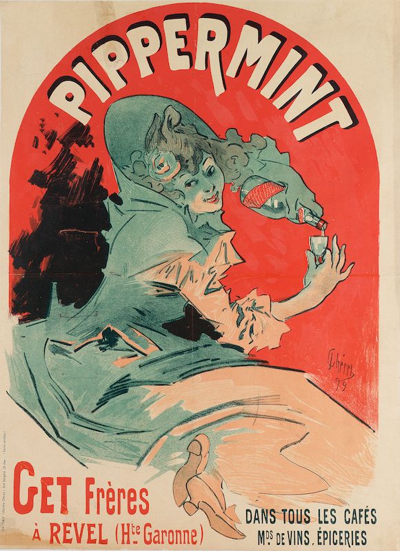 Bonhams : Jules Cheret Pippermint Lithographic poster, 1899, printed in ...