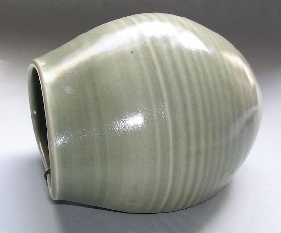 Bonhams : David Leach a rare wallpocket from the Leach Pottery height 17cm.