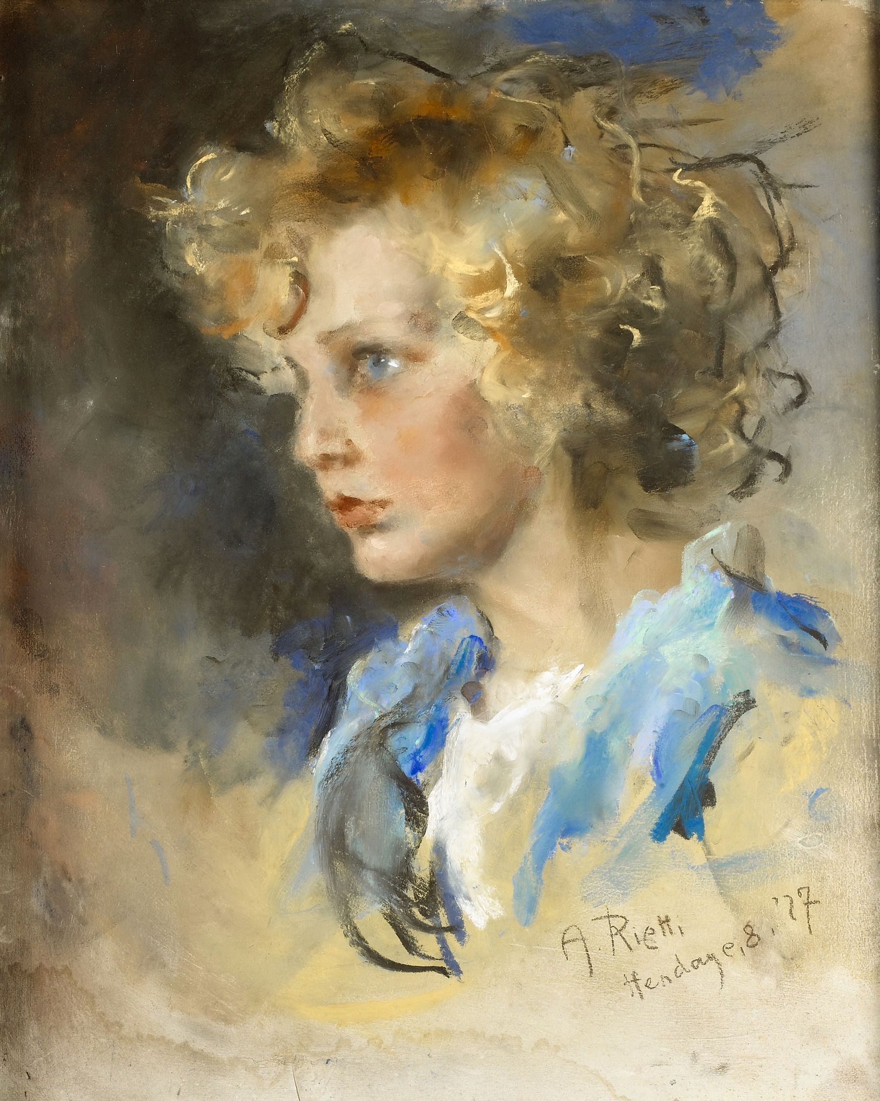 Bonhams Cars : Arturo Rietti (1863-1947) portrait of Roland Bugatti,