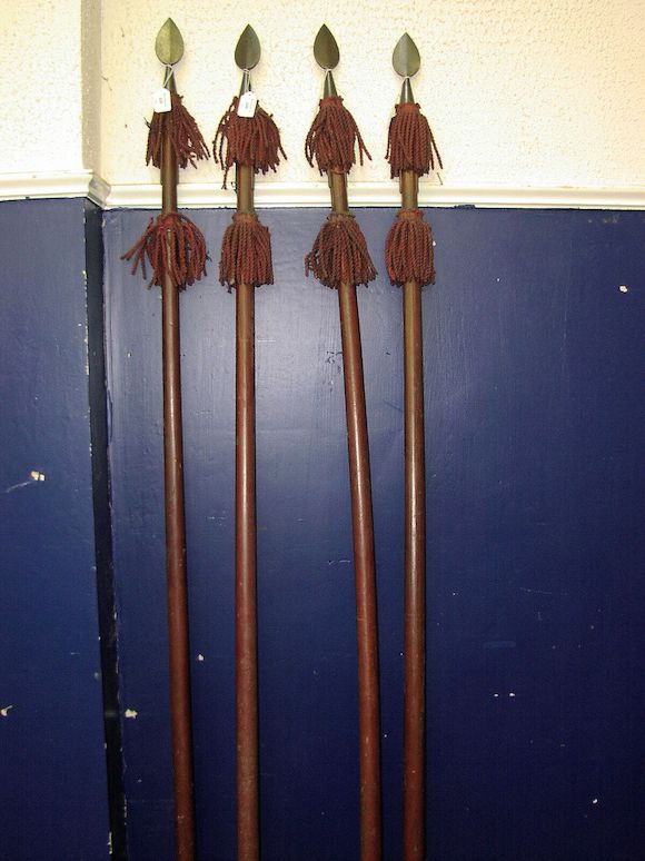 Bonhams : Four reproduction halberds