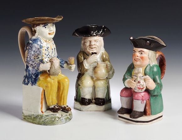 Bonhams : A Wood type pearlware Toby jug, circa 1800,