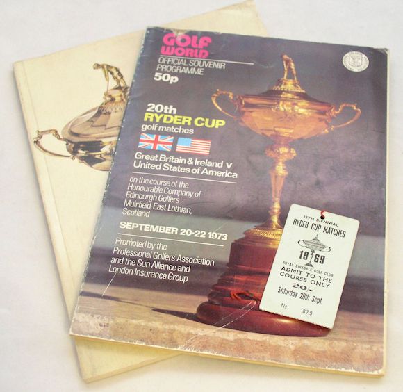 Bonhams : A 1965 programme for the 16th Ryder Cup,