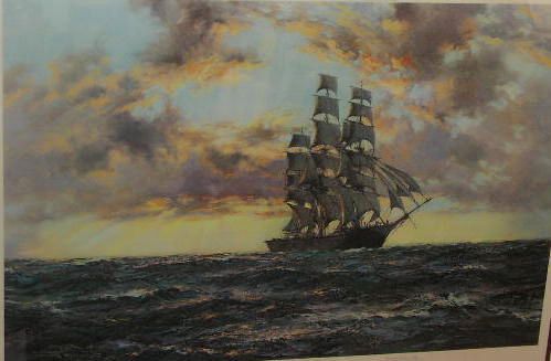 Bonhams : Montague Dawson (1895-1973) 'The Tall Ship - Clipper Kaisow ...