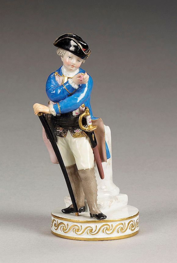 Bonhams : A Meissen figure of a dandy, circa 1890,