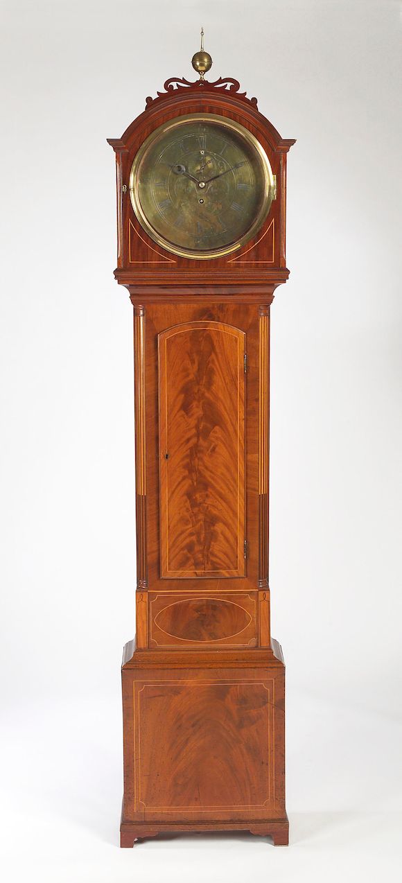 Bonhams : A Regency mahogany and inlaid Longcase Clock, William Robb ...