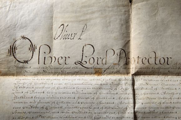 Bonhams : CROMWELL & FALKLAND CROMWELL (Oliver) Lease of the Lands of ...