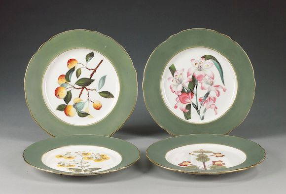 Bonhams : Four interesting Davenport botanical plates circa 1836-40