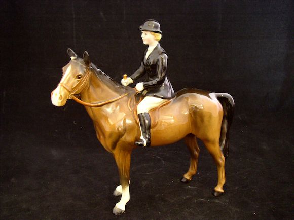 Bonhams : Beswick Animals A Beswick figure of a Huntswoman
