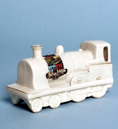 Bonhams : A Carlton China model of a locomotive