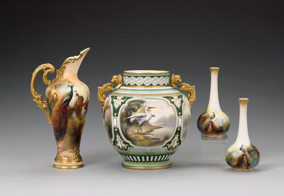 Bonhams : A Royal Worcester ewer by Walter Sedgley circa 1918