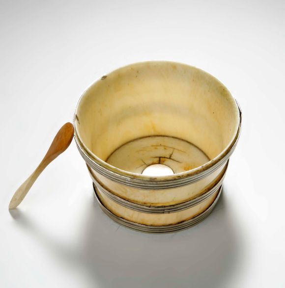 Bonhams : A silver mounted ivory Cup,