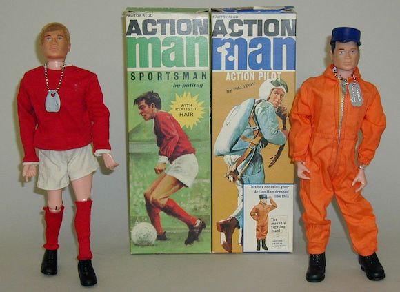 Bonhams : Palitoy Action Man two boxed figures