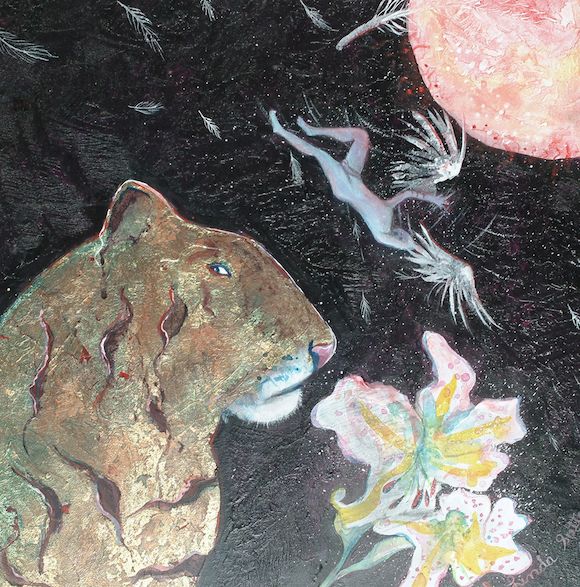 Bonhams : Linda Sutton (British, b.1947) 'Fall of Icarus with golden ...