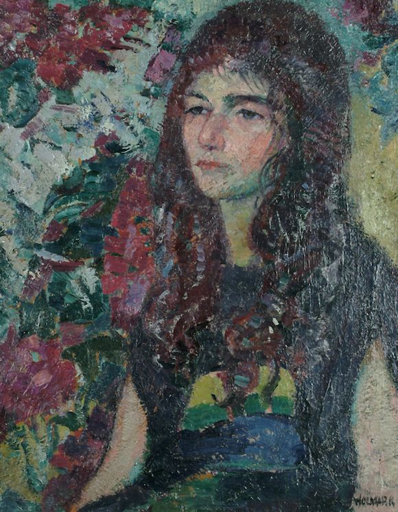 Bonhams : Alfred Wolmark (British, 1877-1961) Portrait of a young girl ...