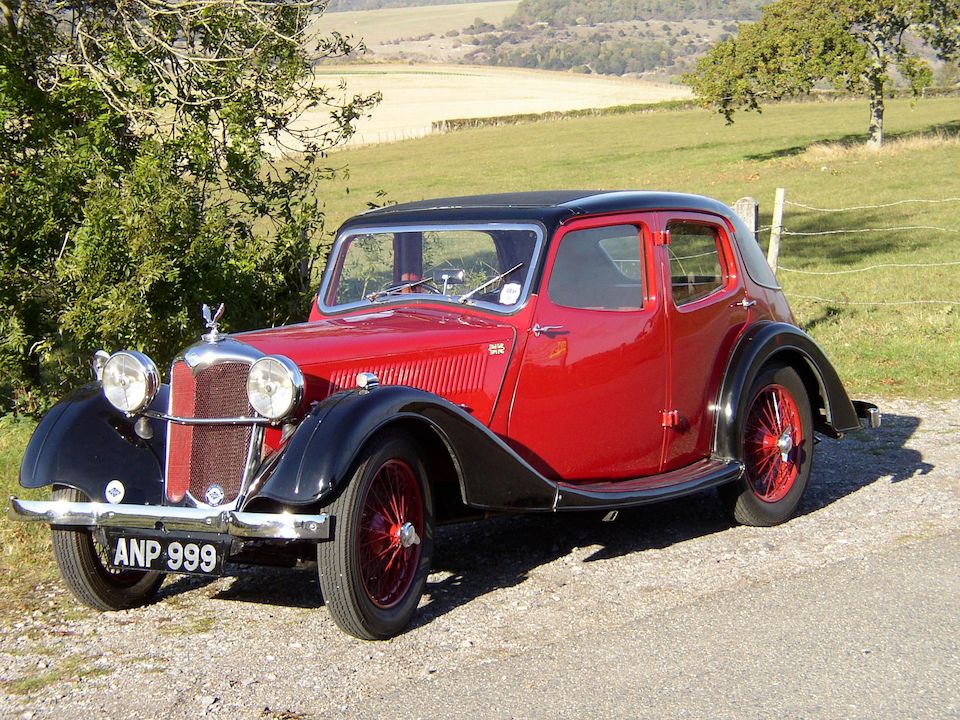 Bonhams : 1936 Riley 9hp Kestrel Saloon Chassis no. S66K1694 Engine no ...