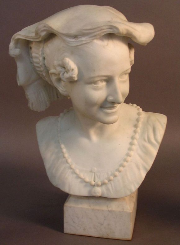 Bonhams : A late 19th/early 20th Century Italian carved white marble ...