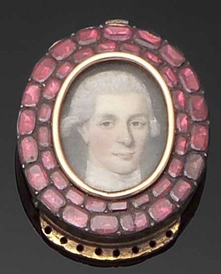 Bonhams : A Georgian portrait miniature clasp