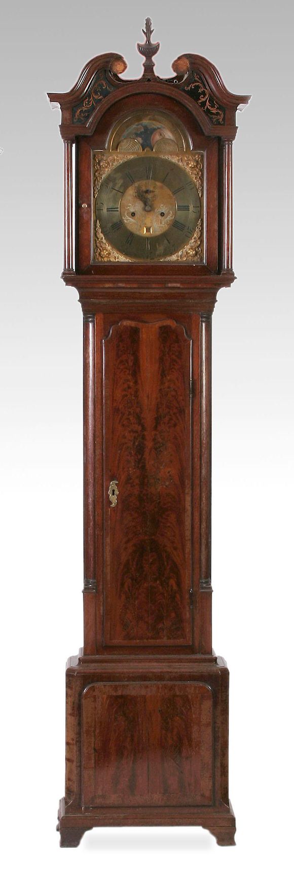 Bonhams : A mahogany and crossbanded longcase clock, Isaac Hadwen ...
