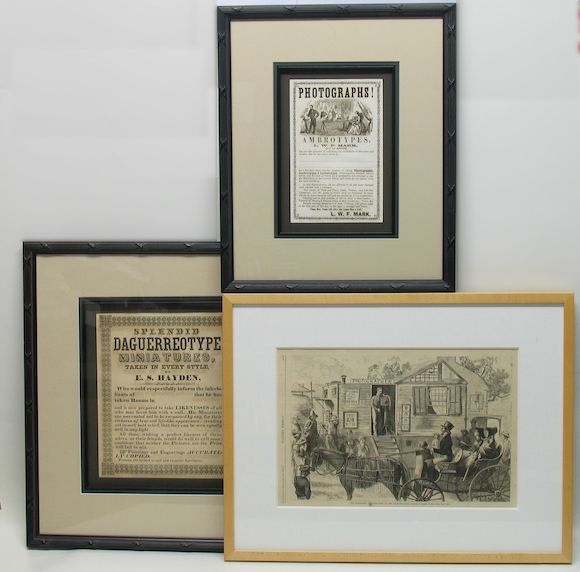 Bonhams : Photographer's Broadsides matted and mounted in modern frames.