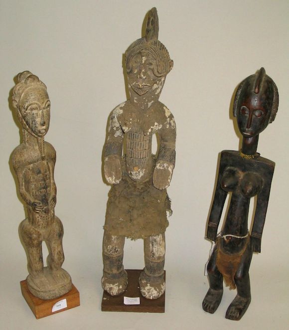 Bonhams : Three standing figures