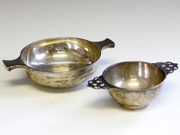 Bonhams : Two silver quaichs,