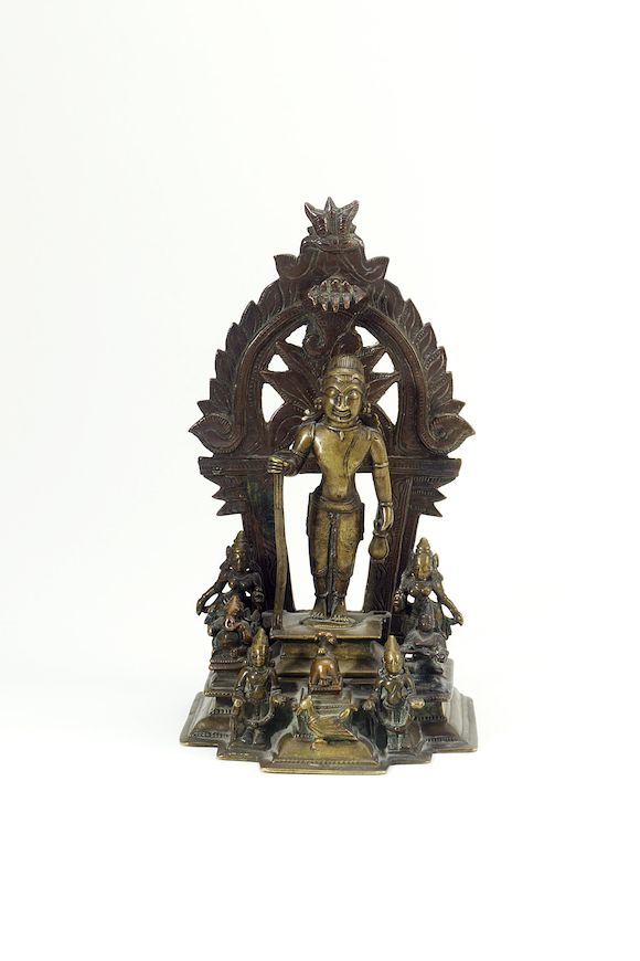 Bonhams : A bronze Shrine depicting Skanda Western Deccan, 18th Century