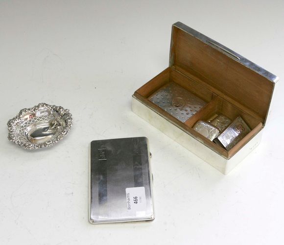 Bonhams : A cedar-lined Cigarette Box, Birmingham, 1911,