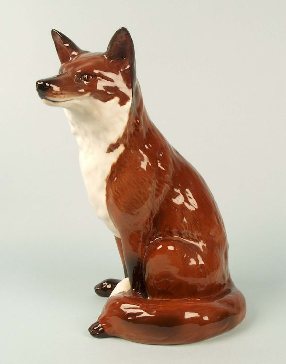 Bonhams : A large Beswick fireside model of a seated fox
