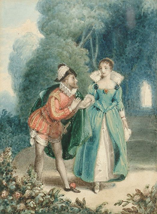 Bonhams : Circle of James Stephanoff Anne Page and Slender (Merry wives ...