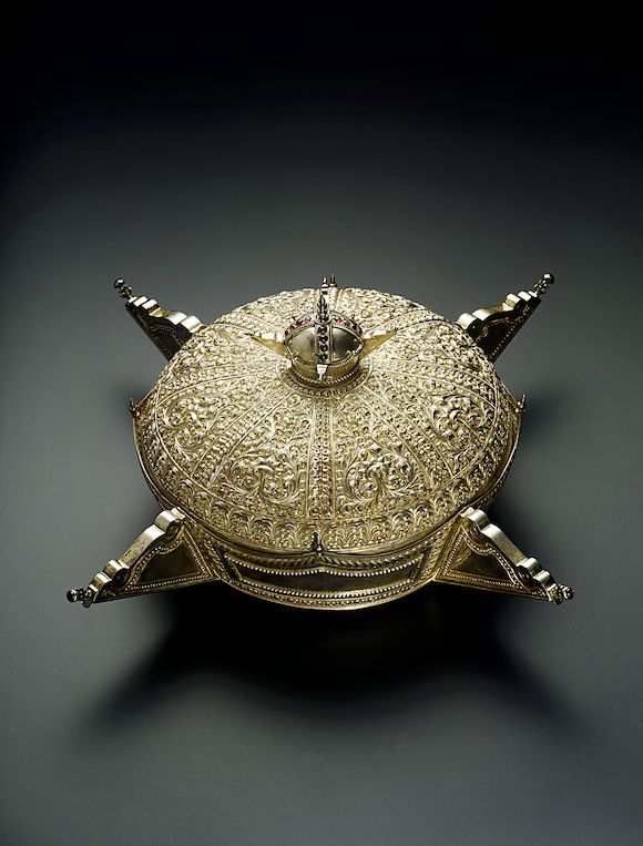 Bonhams : A Ceremonial gem-set silver Crown Ceylon, circa 1900