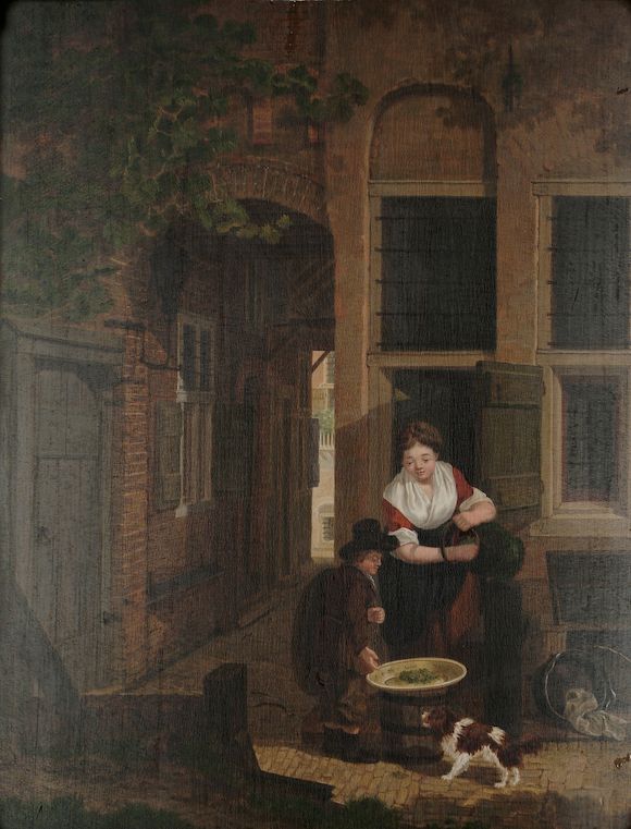 Bonhams : Circle of Jan Hendrick Verheyen The vegetable seller, 48.5 x ...