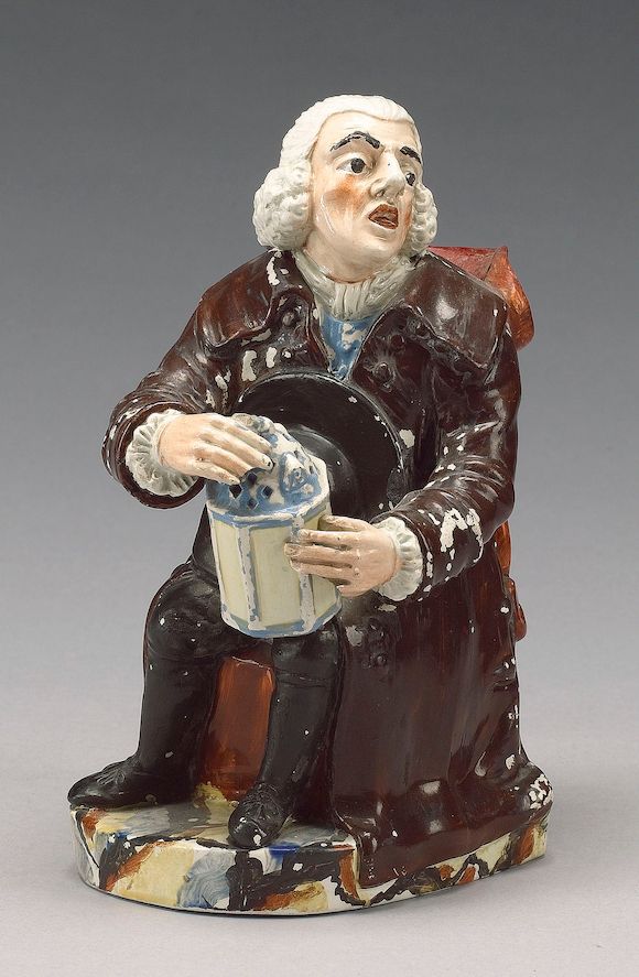 Bonhams : A pearlware 'Nightwatchman' Toby Jug, circa 1815-20,