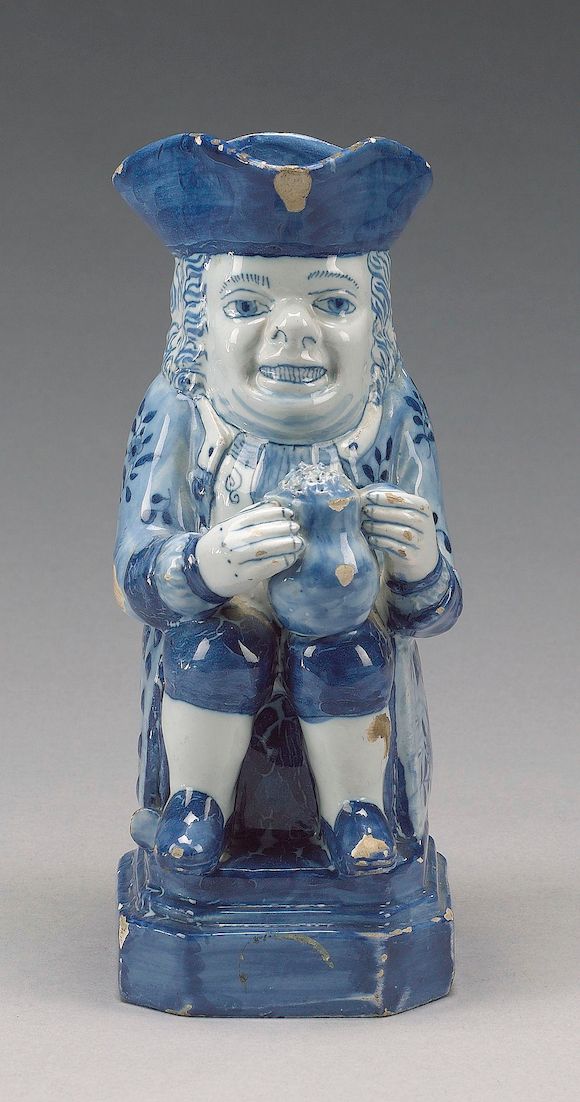 Bonhams : A Dutch Delft Toby Jug, circa 1900,