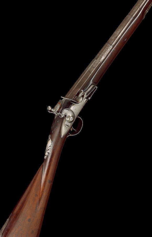 Bonhams : A Highly Unusual 12-Bore Silver-Mounted Flintlock Sporting Gun