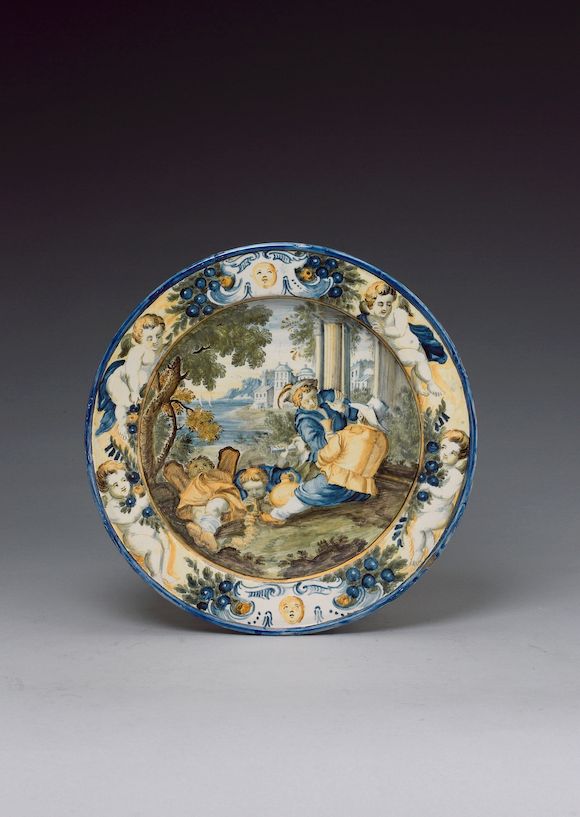 Bonhams : A Castelli plate early 18th century