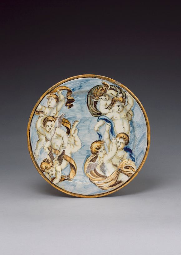 Bonhams : A small Castelli plate first half 18th century