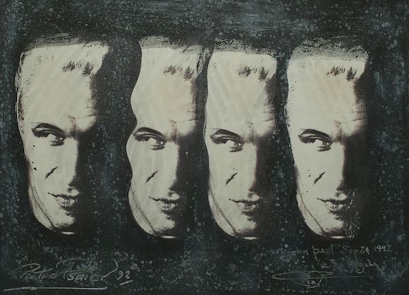 Bonhams : Pietro Psaier (Italian, b.1939) John Paul 56 x 76cm (22 x ...