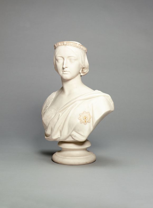 Bonhams : A late 19th English Copeland statuary porcelain bust of Queen ...
