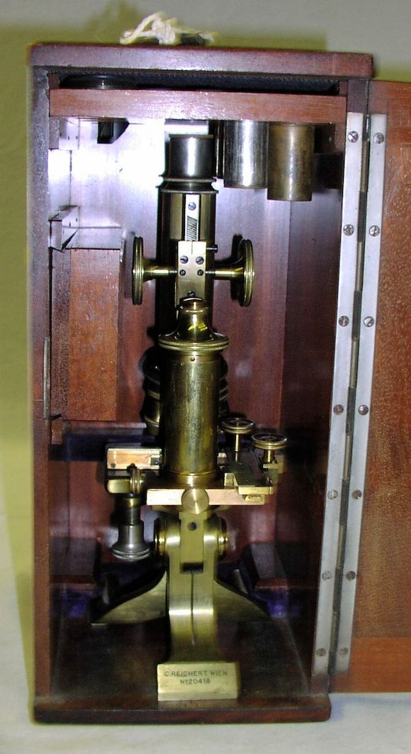 Bonhams : A Reichert compound monocular microscope, Austrian, early ...