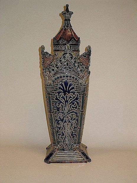 Bonhams : Frank Butler A Very Impressive Doulton Architectural Vase and ...