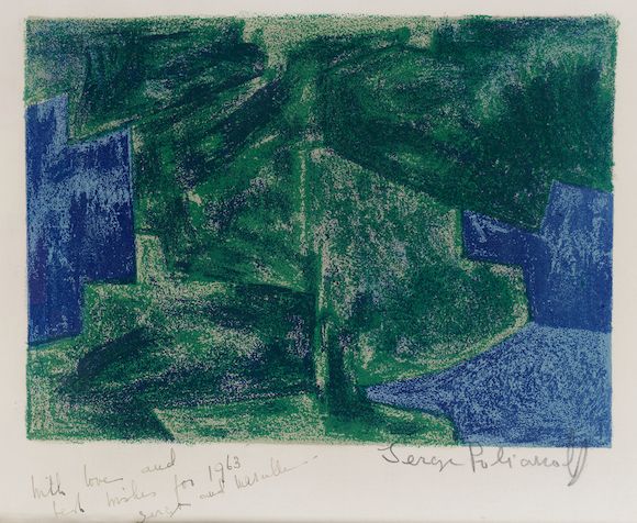 Bonhams : Serge Poliakoff Composition bleue et verte Lithograph, c1963 ...
