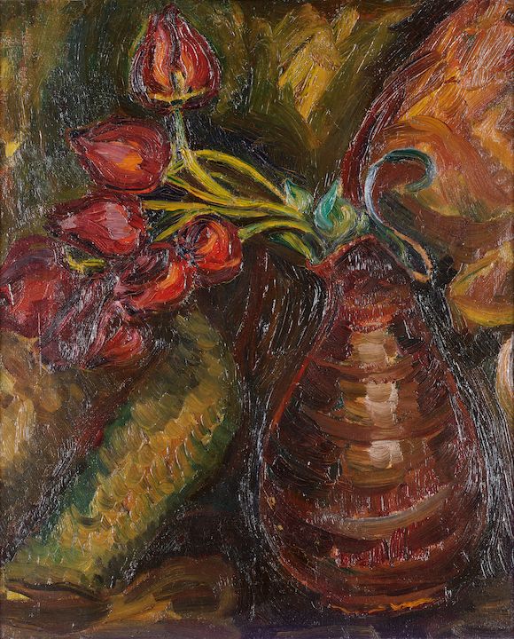Bonhams : Sir Matthew Arnold Bracy Smith (1879-1959) Vase of Tulips 51 ...