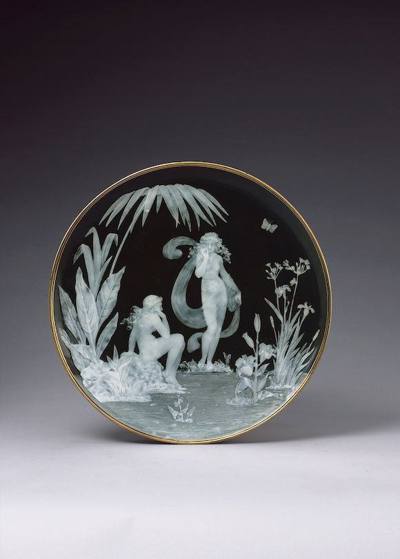 Bonhams : A George Jones pâte-sur-pâte plaque by Frederick Schenk circa ...