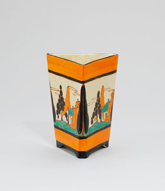 Bonhams : 'Trees & House (Alpine)' A Vase