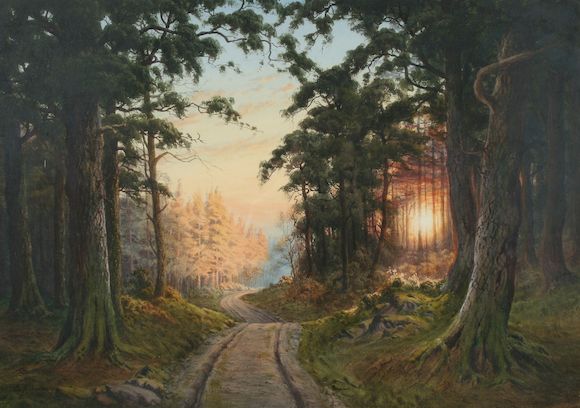 Bonhams : Edward H. Thompson (1879 - 1949) '"When the west with evening ...