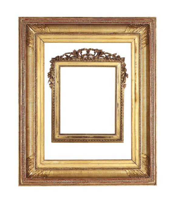 Bonhams : A French 19th Century gilded composition Empire frame